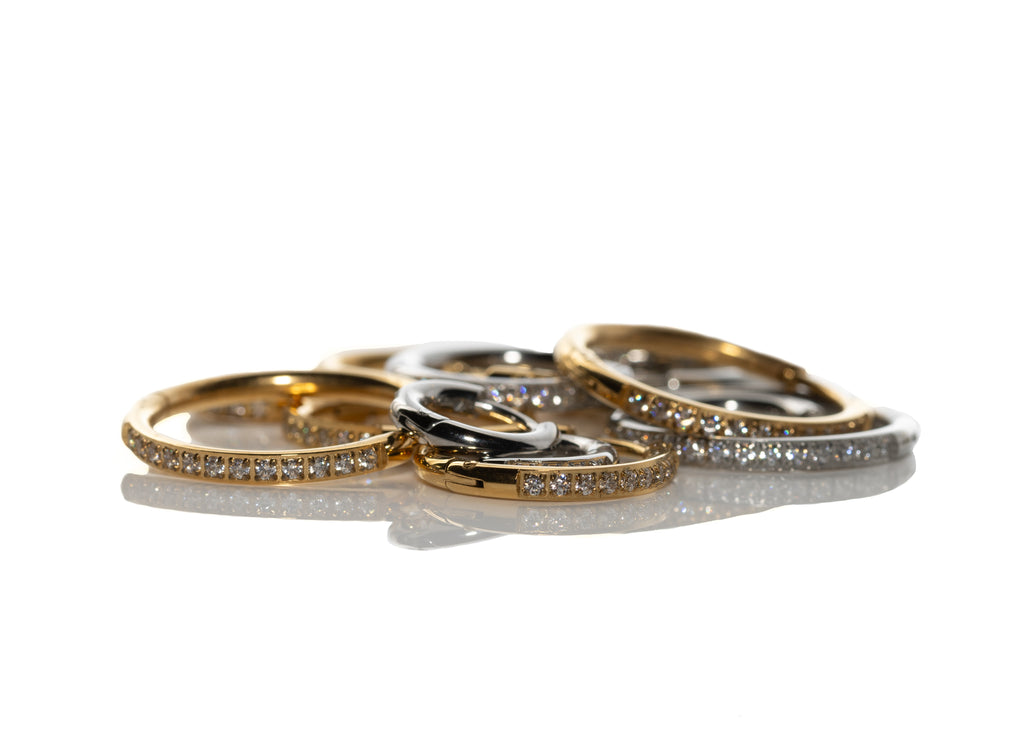 Liso eyrnalokkar með steinum – my letra.